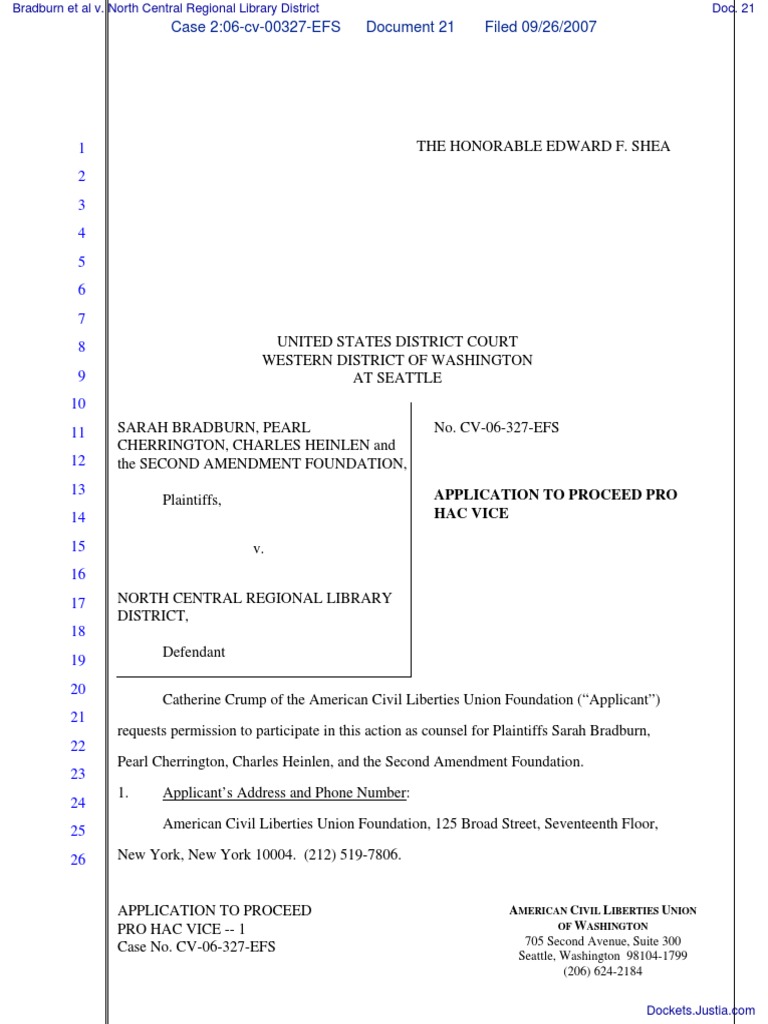 Bradburn Et Al v. North Central Regional Library District - Document No ...