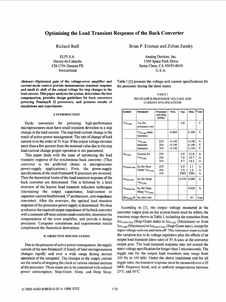 Optimizing Buck Converter Load Transient Response | PDF | Capacitor ...