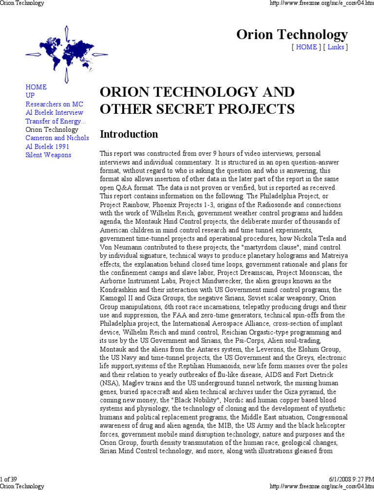 Orion Technology | PDF | Radar | Electromagnetism