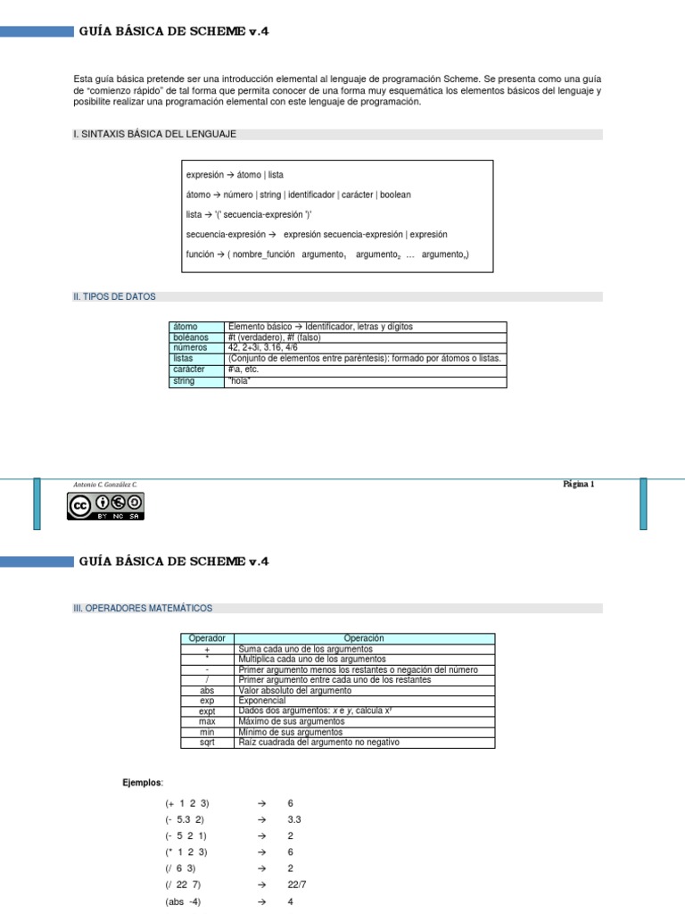 Guia Basica de Scheme | PDF | Esquema (lenguaje de programación ...