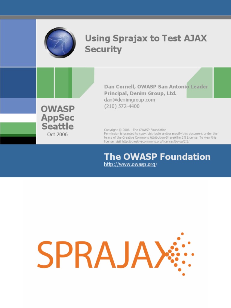 Using Sprajax To Test AJAX Security | PDF | Ajax (Programming) | Json