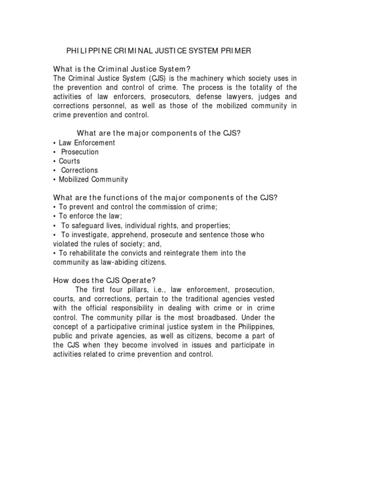 Criminal Justice System | PDF | Prosecutor | Criminal Justice