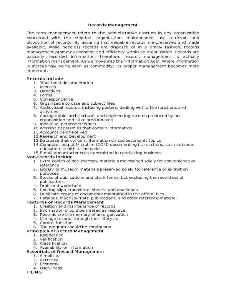 Records Management | PDF | Records Management | Microform