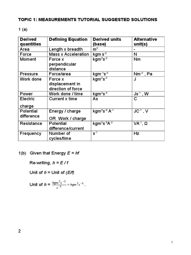 Measurement Tutorial Solutions 2013 | PDF | Accuracy And Precision | Observational Error