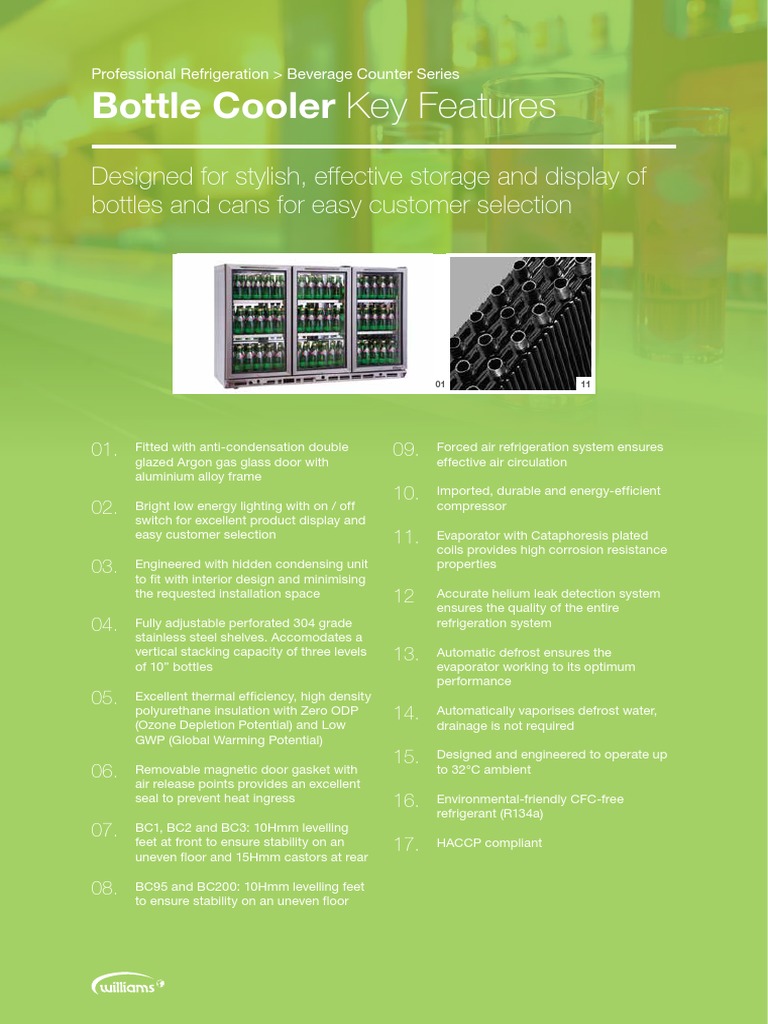 Upright Bottle Cooler Brochure | PDF | Door | Refrigeration