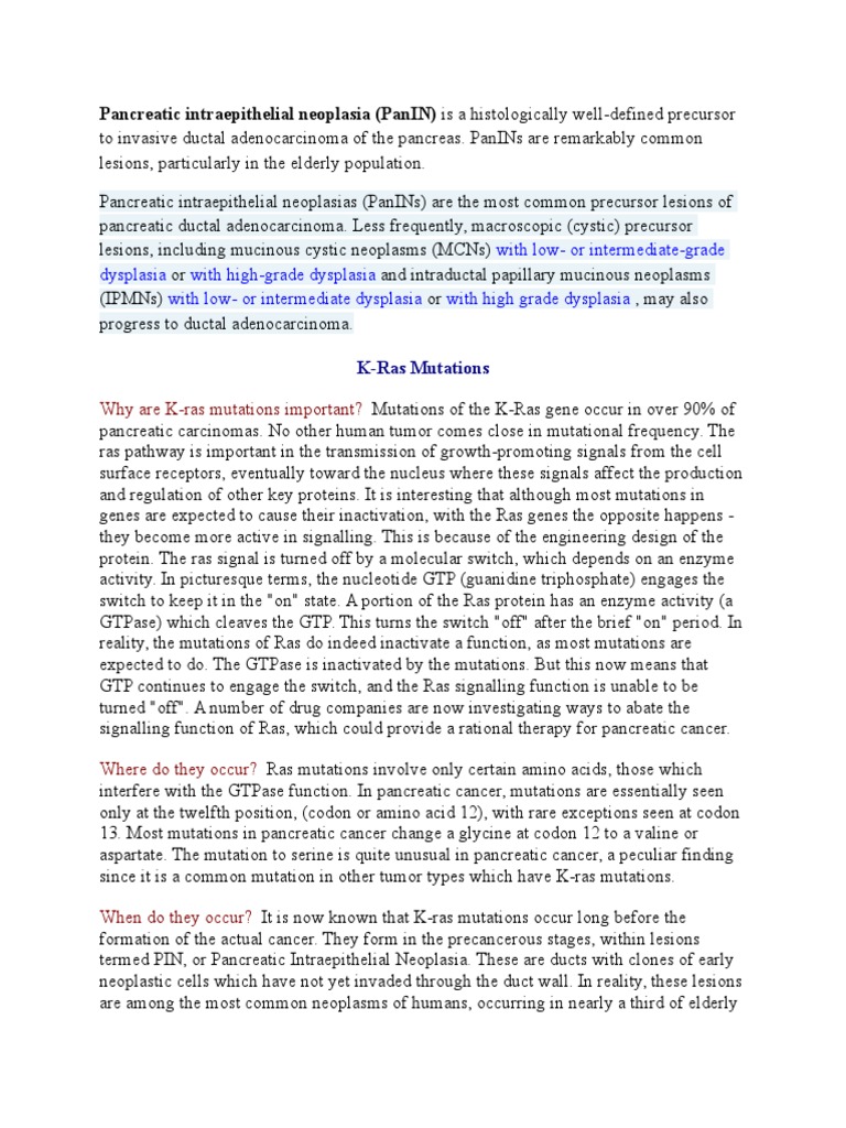 Pancreatic Intraepithelial Neoplasia | PDF | Telomere | Neoplasms