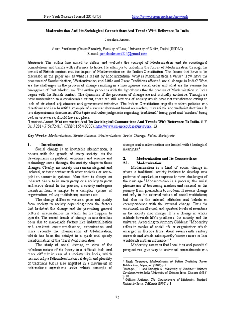 Modernization Trends in Indian Society | PDF | Modernization Theory | Caste