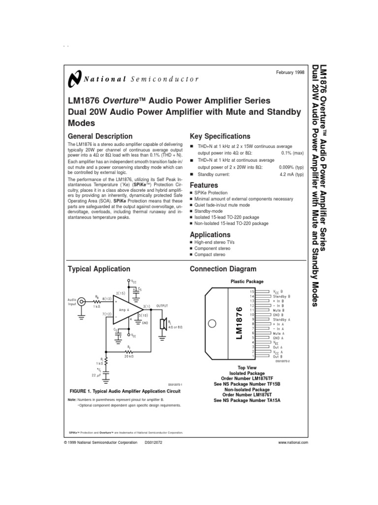 LM1876 | PDF | Technology & Engineering