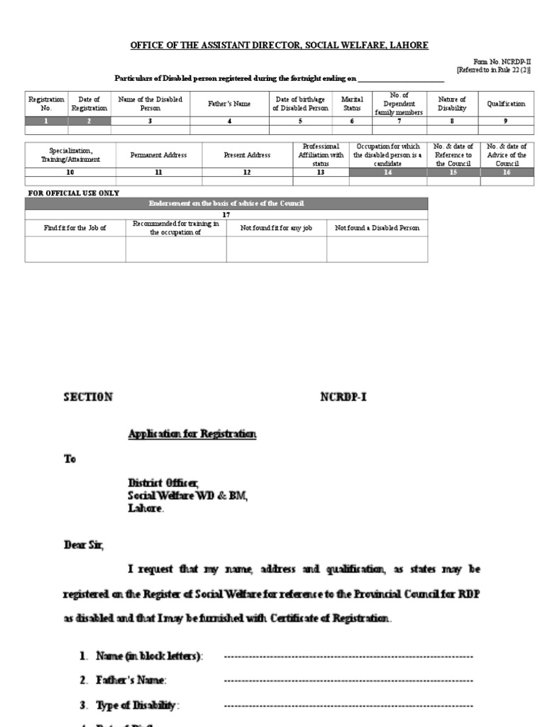 Form NCRDP | PDF | Identity Document | Diploma