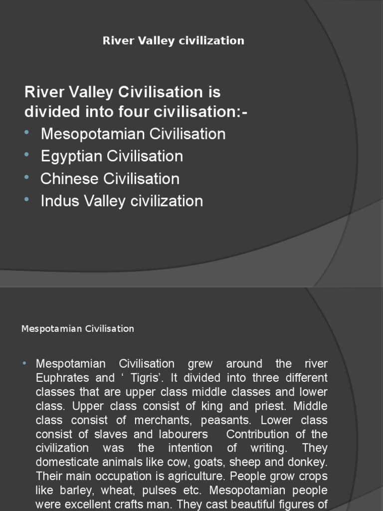 River Valley Civilization | PDF | Mesopotamia | Ancient Egypt