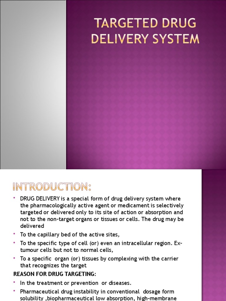 Targeted Drug Delivery Systems Overview | PDF | Polyclonal B Cell ...