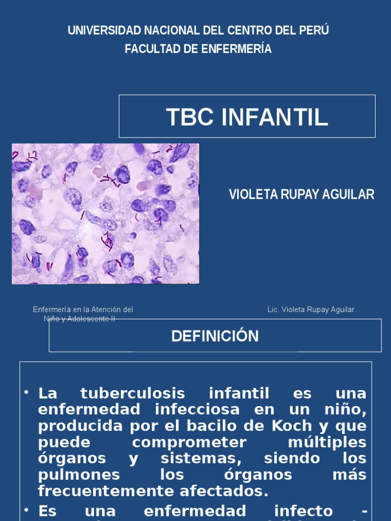 TBC Infantil | Tuberculosis | Ciencias de la Salud