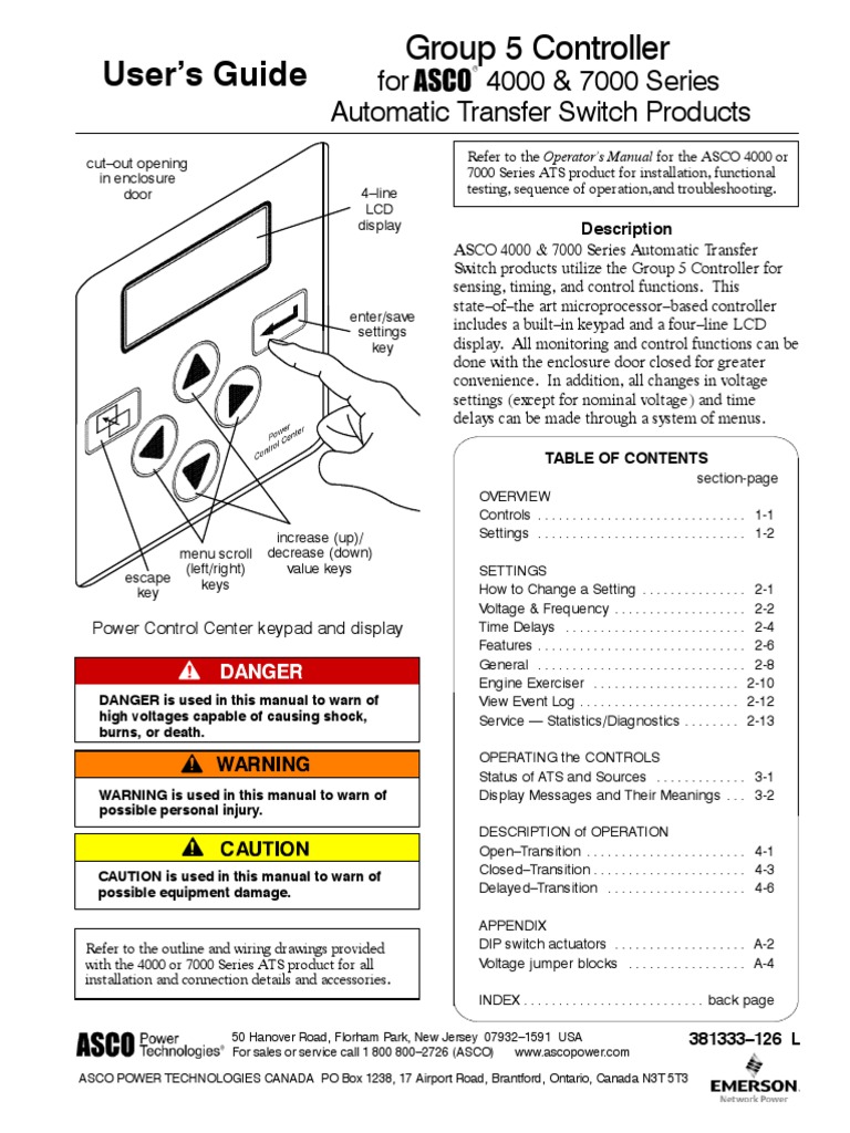 Controlador Asco 4000 7000 | PDF | Relay | Switch