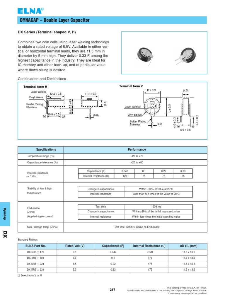 Dyna Cap | PDF | Capacitor | Series And Parallel Circuits