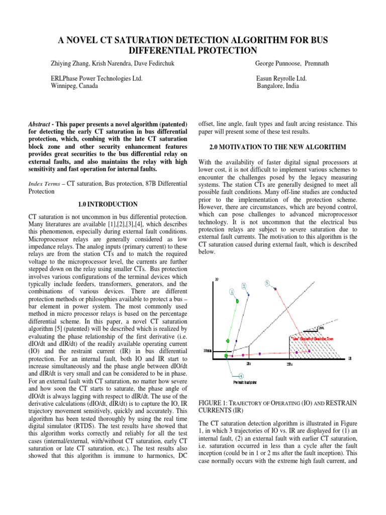 Cigre Nov 21 23 Ct Saturation Detection Pdf Relay Ct Scan