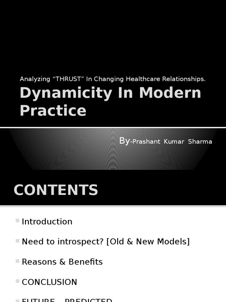 Dynamicity in Modern Practice | PDF | Patient | Health Care