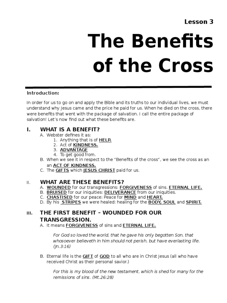 Benefits of the Cross Explained | PDF | Eternal Life (Christianity ...