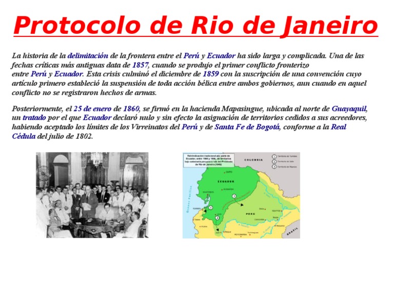 Protocolo de Rio de Janeiro | PDF