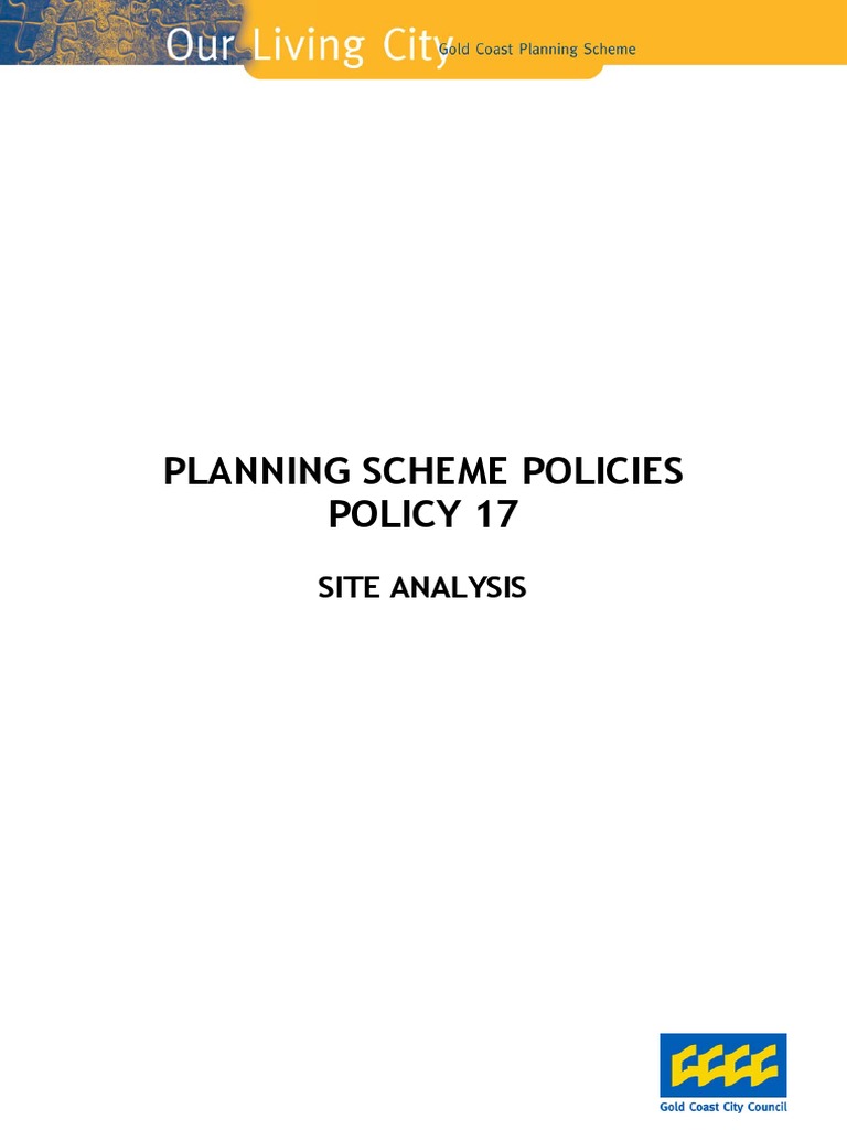 Planning Scheme Policies Policy 17: Site Analysis | PDF | Street | Road