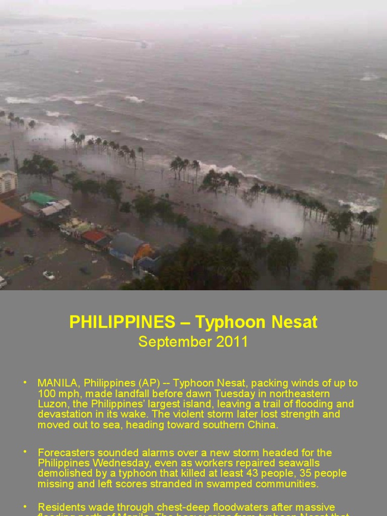Philippines Typhoon Pedring Sept 2011 | PDF | Manila | Tropical Cyclones