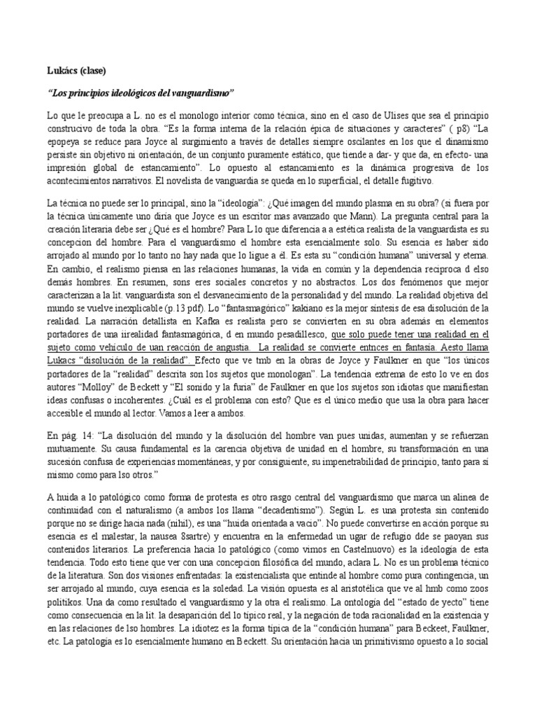 Los Principios Ideológicos Del Vanguardismo (Clase) | PDF | Vanguardia ...