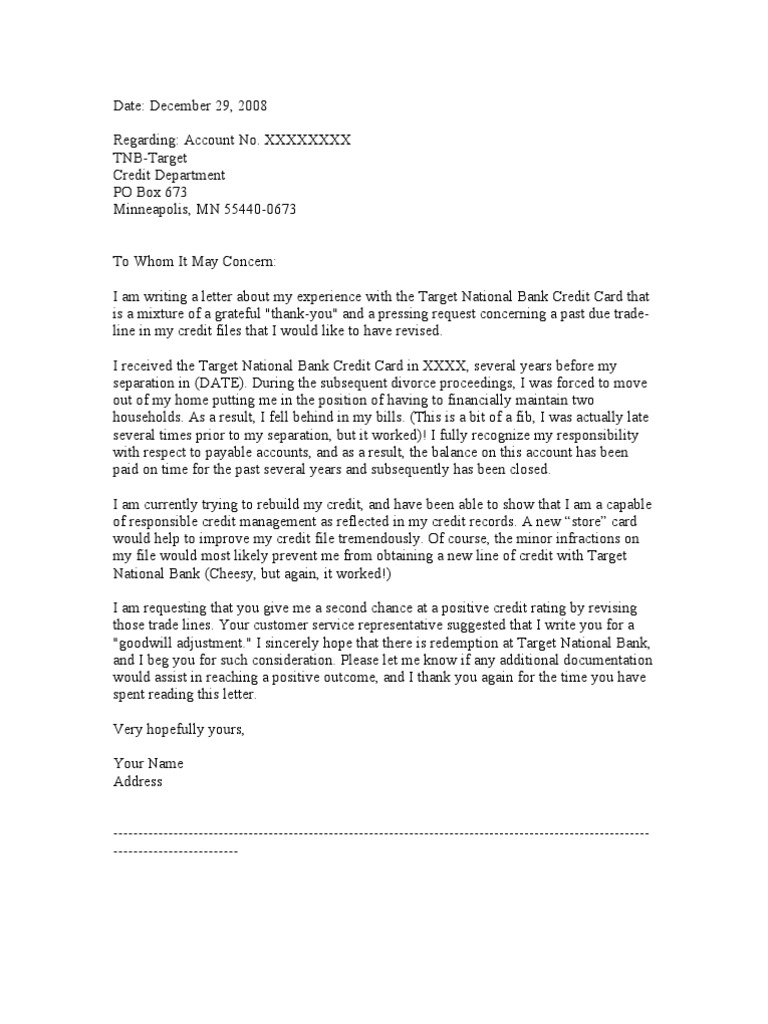 Goodwill Letter Templates for Credit Repair | PDF | Credit Card ...