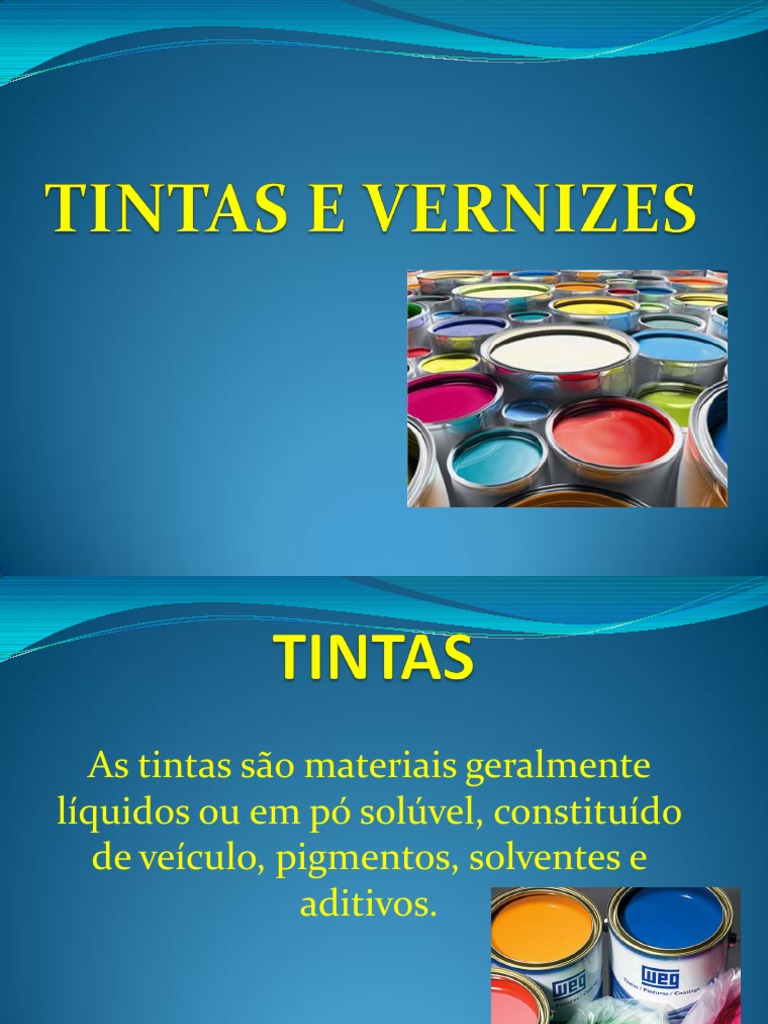 6-Tintas e Vernizes PDF | PDF | Tinta | Materiais de arte