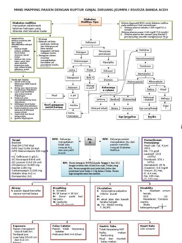 Mind Mapping Diabetes Mellitus | PDF
