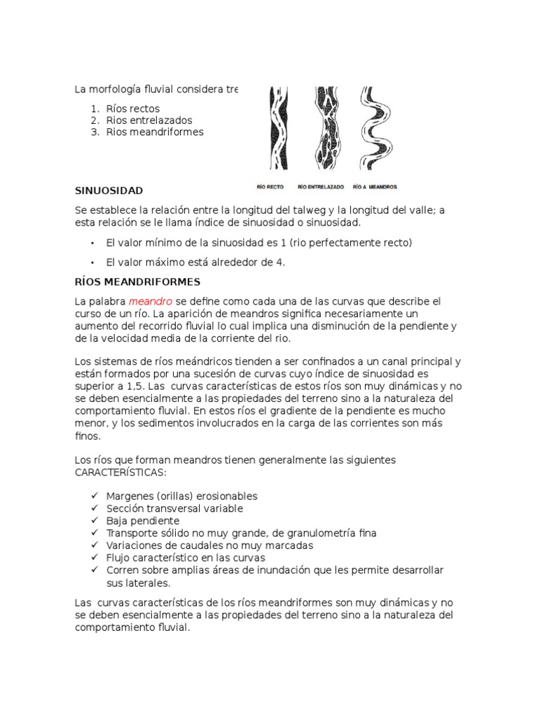 Meandriforme | PDF | Río | Ciencias de la Tierra