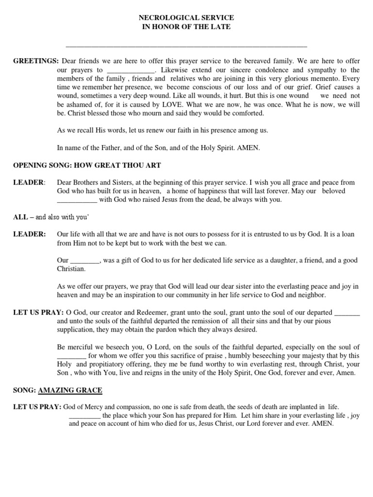 Necro Service | PDF | Prayer | Eternal Life (Christianity)