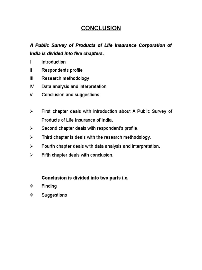9) Conclusion | Life Insurance | Insurance