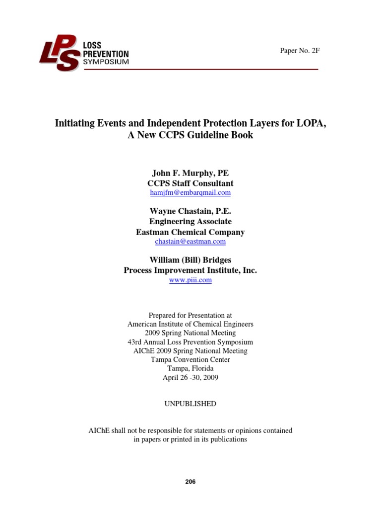 A New CCPS Guideline Book | PDF | Risk | Risk Management