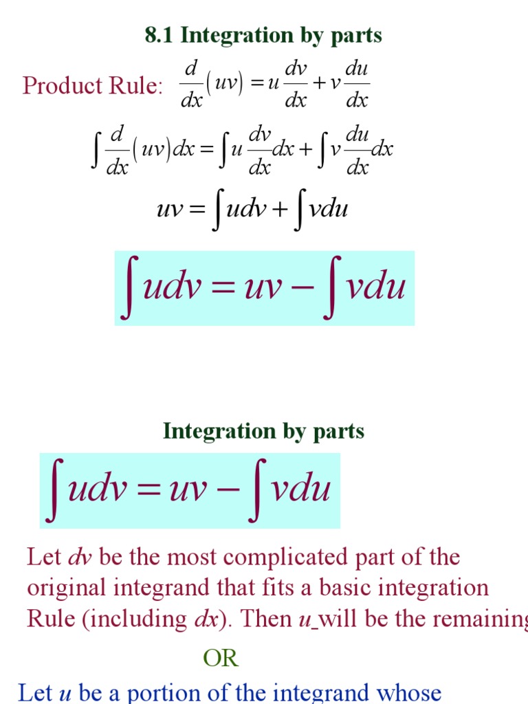 Product Rule:: Uv Udv Vdu | PDF | Trigonometric Functions | Sine