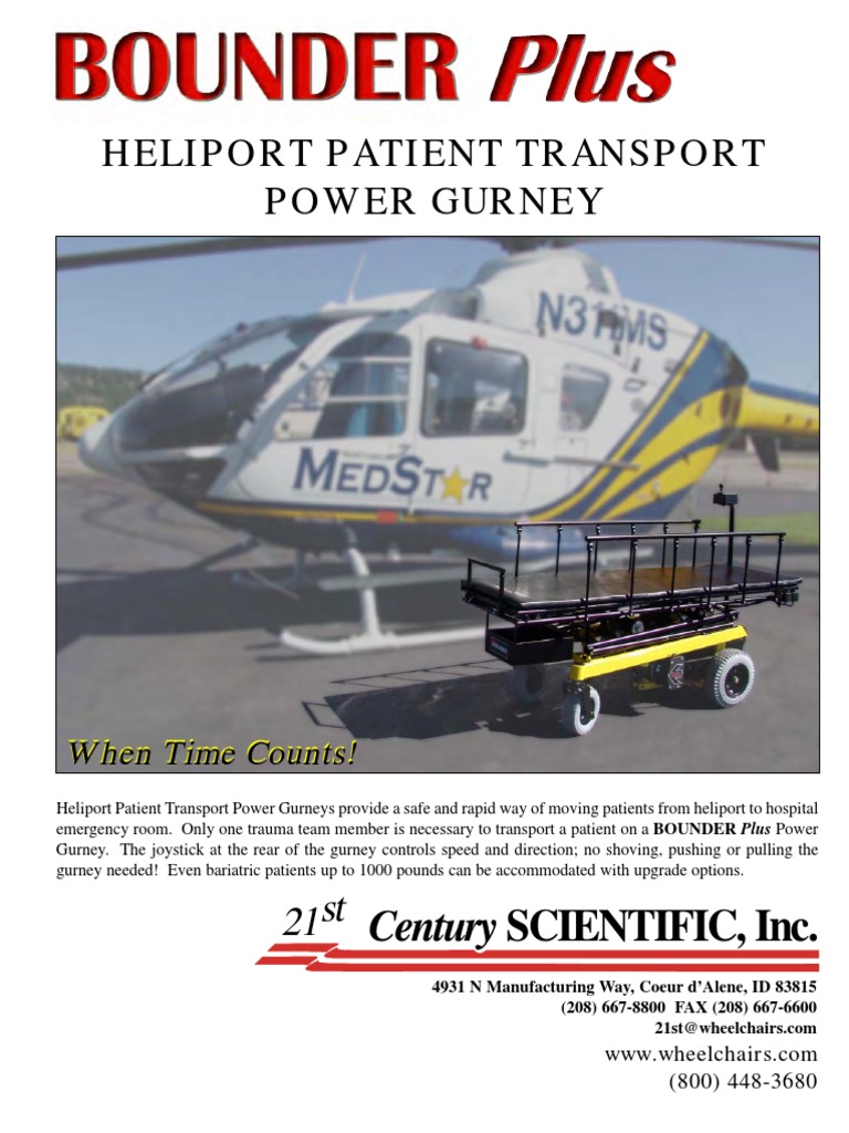 Heliport Patient Transport Power Gurney: Century SCIENTIFIC, Inc | PDF ...