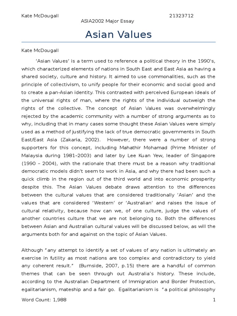 Asian Values | Download Free PDF | Political Theories | Political Science