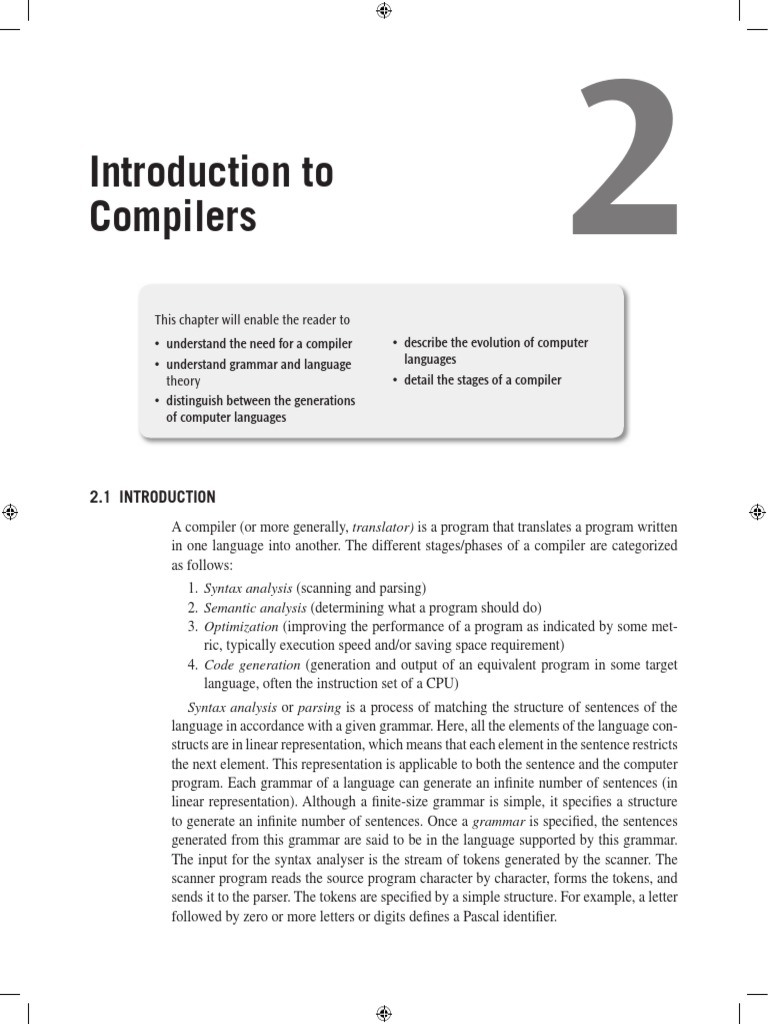 Introduction To Compilers: Syntax Analysis | PDF | Parsing | Compiler