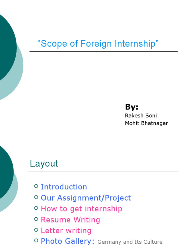 Scope of Foreign Internship | PDF | Internship | Job Hunting