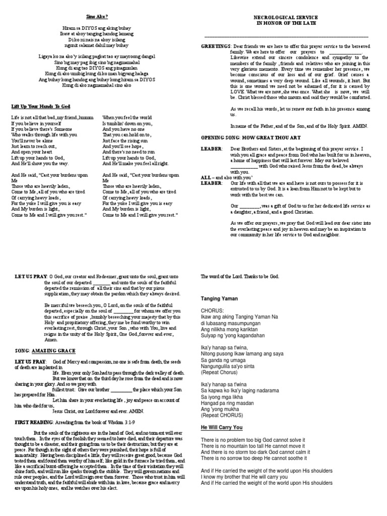 Necrological Service | PDF | Eternal Life (Christianity) | Prayer