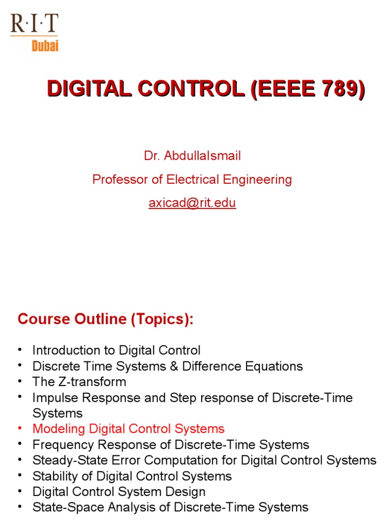 Modeling and Analysis of Digital Control Systems | PDF | Digital To ...