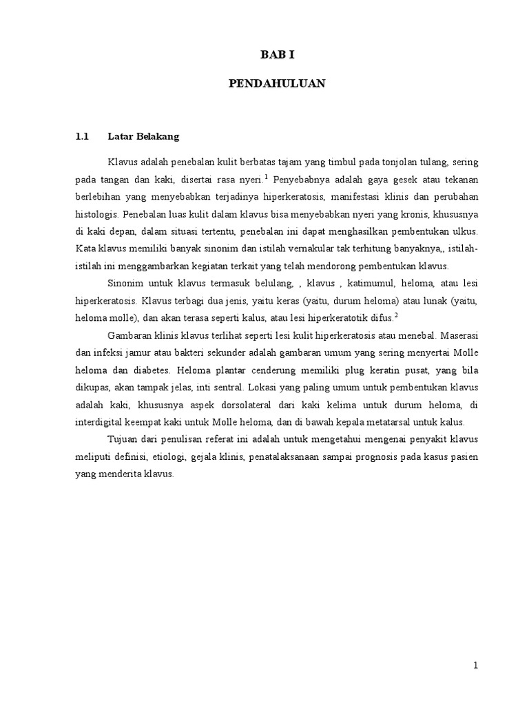 Penyakit Klavus: Definisi dan Penanganan | PDF