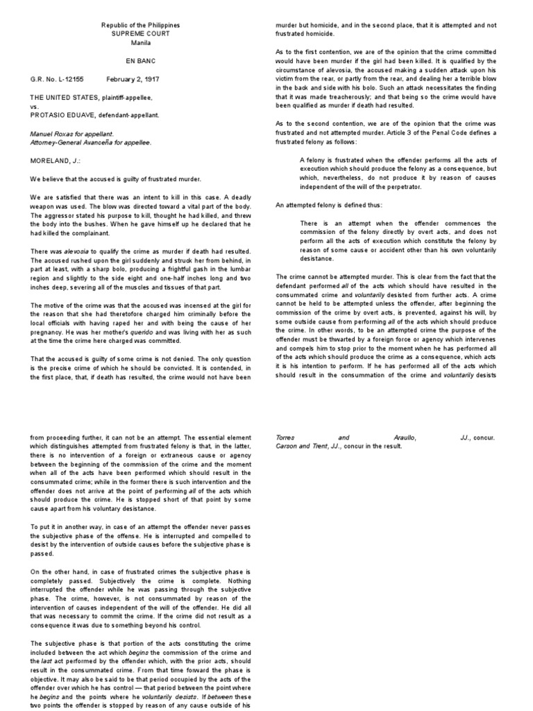 Philippines Supreme Court: Frustrated Murder Case | PDF | Murder ...