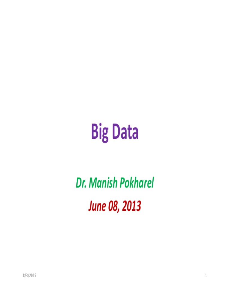 Big Data Presentation | PDF | Apache Hadoop | Big Data