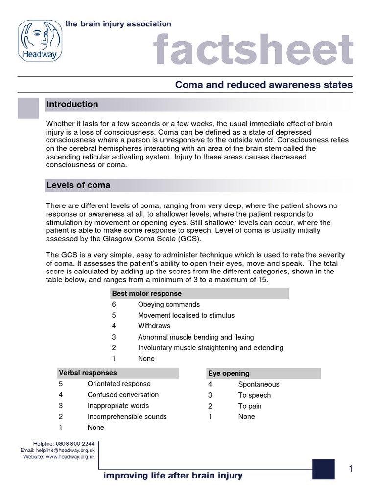 Understanding Coma and Recovery Stages | PDF | Coma | Medical Specialties