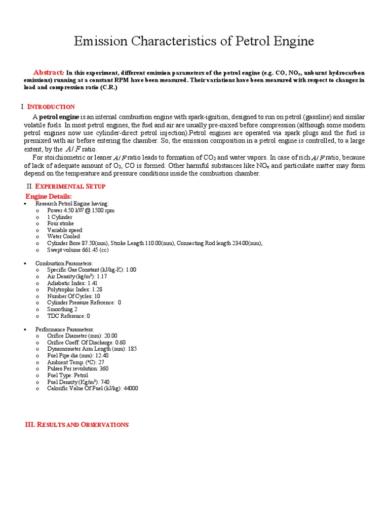 IC Engine Lab | PDF | Internal Combustion Engine | Gasoline