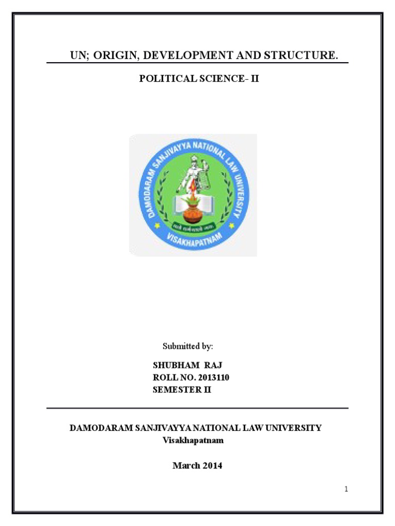 UN Origin, Development and Structure. | PDF | United Nations General ...