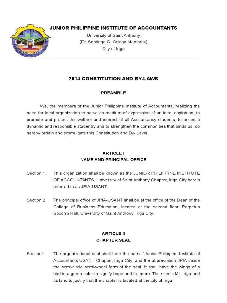 Junior Philippine Institute of Accountants: Preamble | PDF | Constitutional Amendment | Ratification
