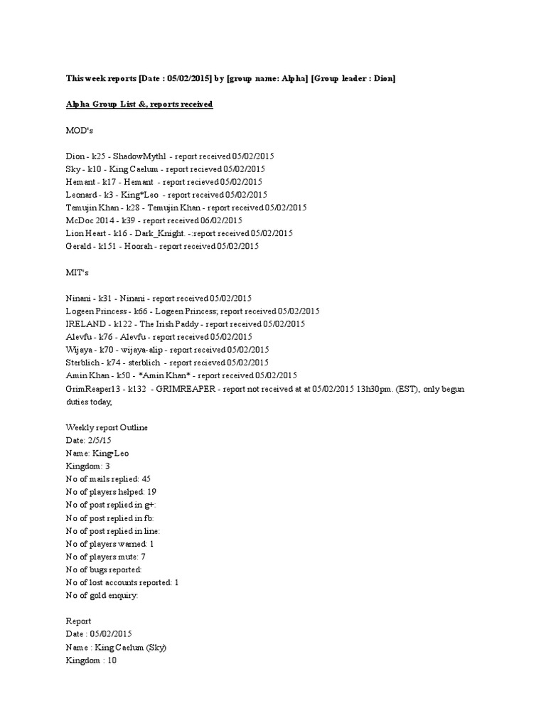 Senior Mods Group Report Fmod | PDF