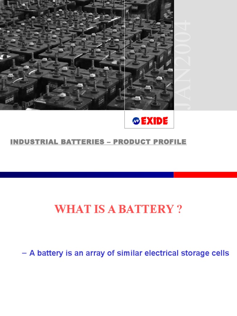 Industrial Batteries - Product Profile | PDF | Technology & Engineering