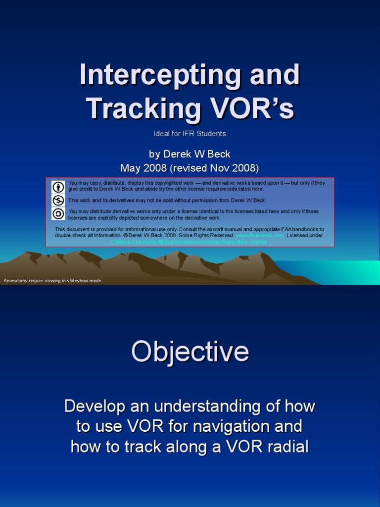 Intercepting and Tracking VOR's | PDF | Broadcasting | Measuring Instrument