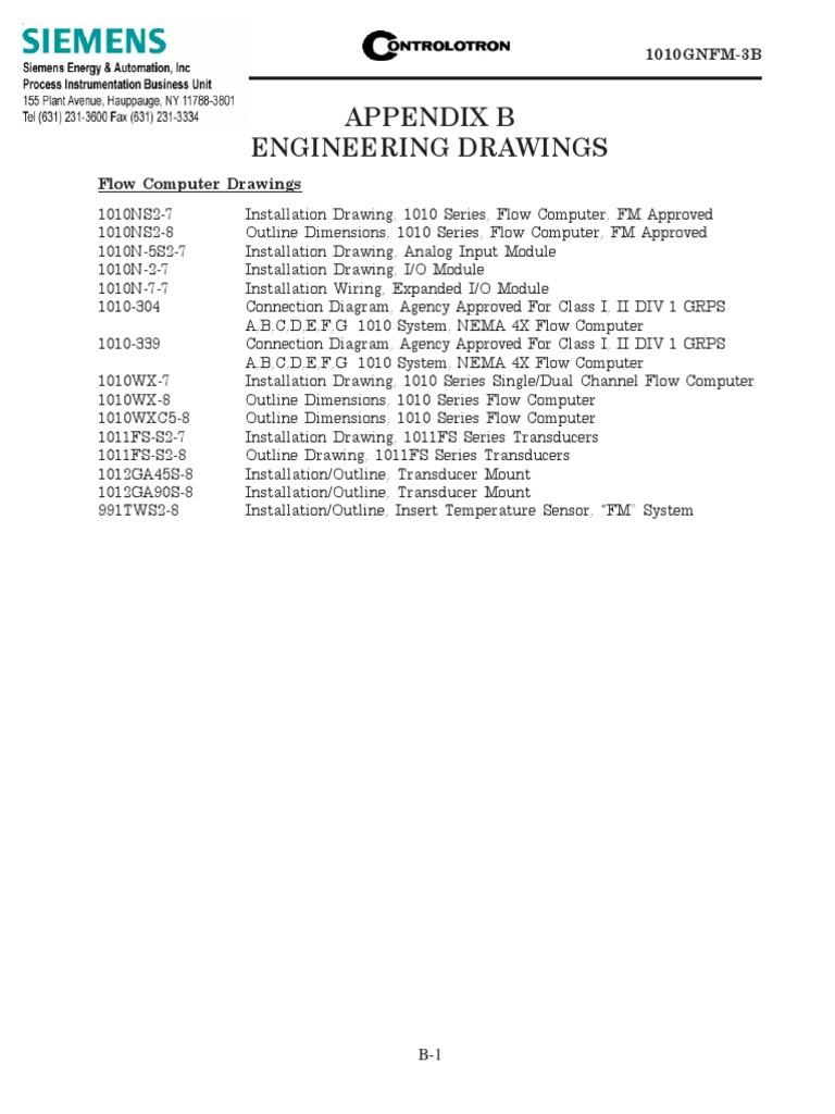 Flow Computer Installation Drawings | PDF | Technology & Engineering